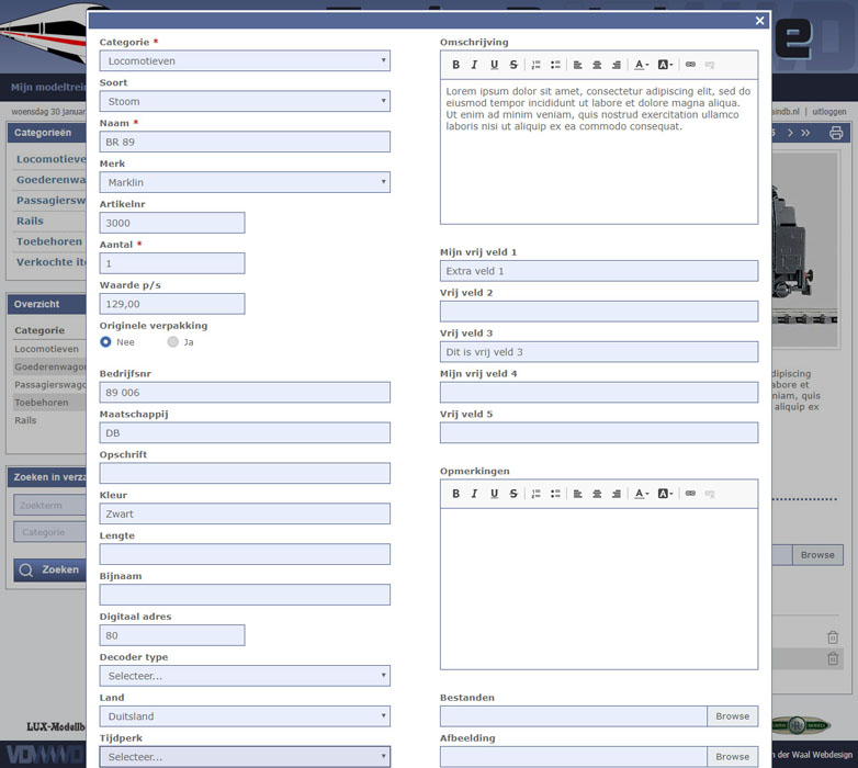 Train Database - Inloggen